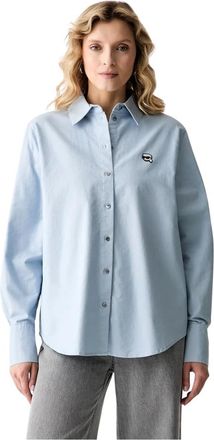 Karl Lagerfeld Femme, Blouses et Chemises, Bleu, Taille: 36 FR Ikon Shirt
