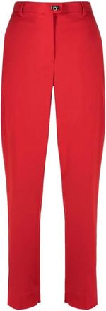 Ferragamo Femme, Pantalons, Rouge, Taille: 46 FR Pantalon Tailleur Court