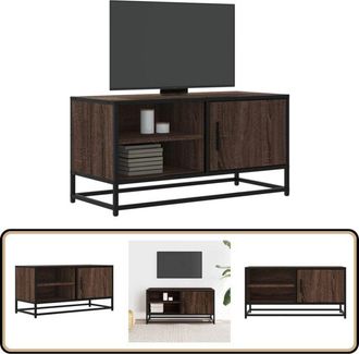 vidaXL Vidaxl - TV-Schrank Eichen-Optik 80x34,5x40 cm Holzwerkstoff und Metall