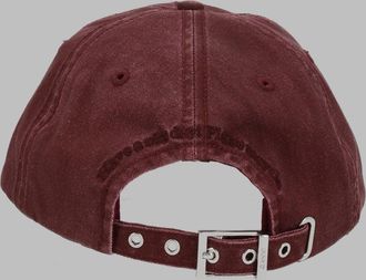 Ganni B3020267_431 Embroidered Logo Baseball Cap - Burgundy
