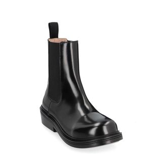Bottega Veneta Womens Black Calfskin Ankle Boots