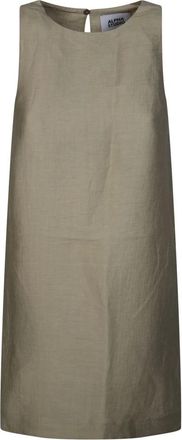 Alpha Studio Femme, Robes, Beige, Taille: 40 FR Abito Lino Viscosa Ad A Senza Maniche