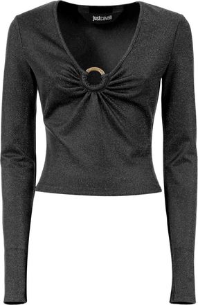 Just Cavalli Klassisches T-Shirt - Schwarz