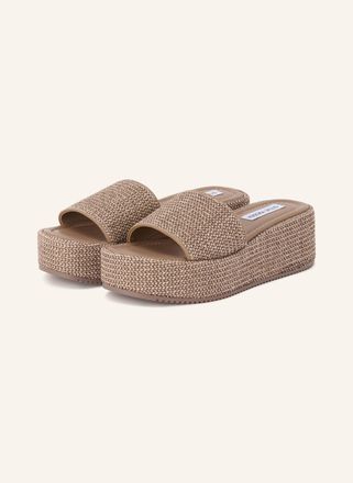 Steve Madden Plateau-Pantoletten braun