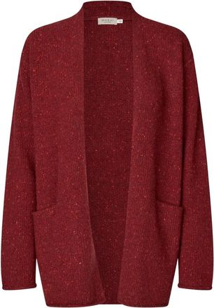 Masai Lonny Woll-Strickjacke - - Knitwear - Damen - Rot - S