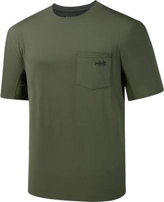 Bassdash Herren UPF 50+ Sonnenschutz Kurzarm T-Shirt Sommer Leicht Schnelltrocknend Funktionsshirt UV Sport Tee Angeln Wandern Kajakfahren Sportshirts