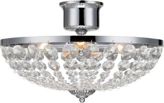 Markslöjd Markslojd - GRS105316 - Plafonnier semi-affleurant à 3 ampoules en cristal chromé, E14