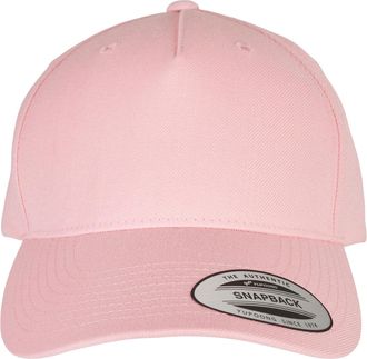 Flexfit Unisex Kappe 5-Panel Premium Curved Visor Snapback Cap Baseballkappe, Farbe Prism pink, Größe one Size