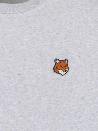 Maison Kitsun&eacute; Fox Head Embroidered Sweatshirt - Grey