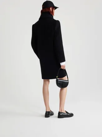 Patou Double-Breasted Wool Blend Coat - Black