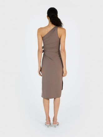 Coperni Womens Dress Flower Brown Recycled Polyamide