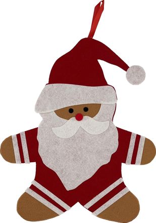 Delindo Lifestyle Fensterbild Weihnachtsmann aus Filz, Dekoration zu Weihnachten, beidseitig, 33x29 cm, für Fenster und Türen