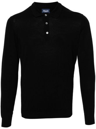 Drumohr polo en maille fine - Noir