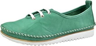 Andrea Conti Chaussures à Lacets Femme 0023626, Pointure:38 EU, La Couleur:Vert