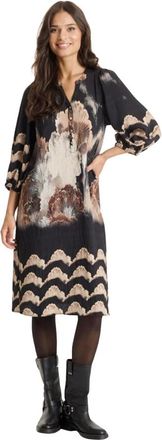 In Front IN Front, Femme, Robes, Multicolore, Taille: 40 FR Élégante Robe Noire avec Col en V