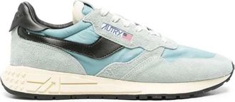 Autry Homme, Chaussures, Bleu, Taille: 40 EU Baskets en cuir bleu/noir