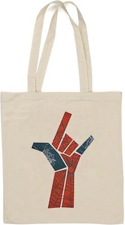 Generic Hand Art Sac fourre-tout en coton naturel Blanc