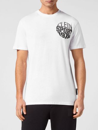 Plein Sport T-shirt slim fit en coton avec logo imprim&eacute; sur le devant