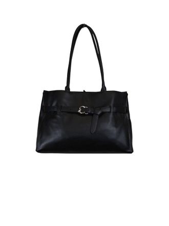 Coccinelle Womens Shopping Bag Black Bovine Leather - Shopper-Bags