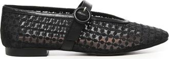 Bibi Lou Femme, Chaussures, Noir, Taille: 36 EU Chaussures plates noires avec boucle