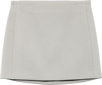 Wardrobe.NYC Minirock aus Schurwolle - Grau