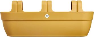 ELHO Vibia Campana Easy Hanger XXL 70 - &Uuml;bertopf f&uuml;r Balkon - 100% recyceltes Plastik - L69 x B26.8 x H23.7 cm - Gelb/Honig Gelb