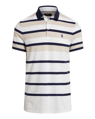 Ralph Lauren Poloshirt aus feinem Stretch-Piqu&eacute; mit Ringelstreifen, Tailored Fit in