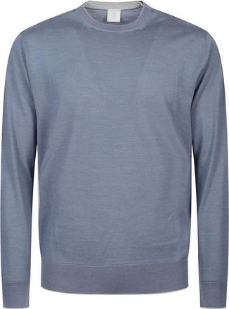 Eleventy Homme, Pulls, Bleu, Taille: 2XL Pull Double Col