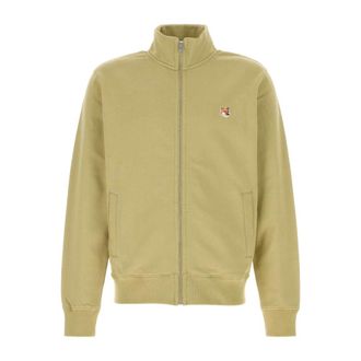 Maison Kitsun&eacute; Fox Head Patch Full-Zip Sweatshirt - - Sweatshirts & Hoodies - Herren - Gr&uuml;n - XL
