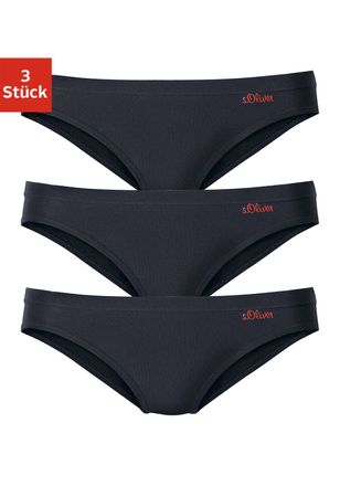 s.Oliver Bikinislip S.OLIVER, Damen, Gr. 52/54 (XXXL), schwarz, Jersey, Obermaterial: 90% Baumwolle, 10% Elasthan (LYCRA), unifarben, k&ouml;rpernah, Unterhosen, au