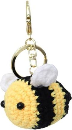 Generic Porte-cl&eacute;s avec breloque abeille - Ornement de sac &agrave; main, porte-cl&eacute;s mignon, breloque de sac en tricot abeille, porte-cl&eacute;s amusant pour sacs &agrave; main, 