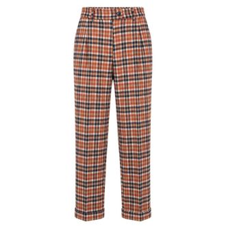 Baldinini Karierte gerade Hose - - Trousers - Damen - Mehrfarbig - L