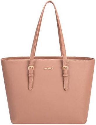 David Jones Sac à Main Shopping Femme Grand Format - Grand Cabas - Idéal sac cours - Cabas Fourre-Tout Cuir PU Anse Longue - Shopper Grande Capacité A4 - Sac Etud