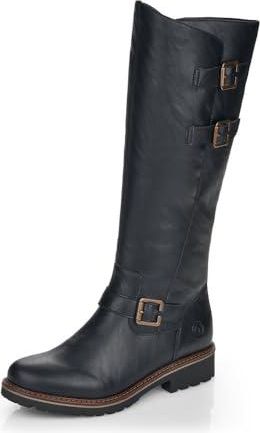 Remonte Femme R6590 Botte Haute Jusquau Genou, Schwarz / 01, 39 EU