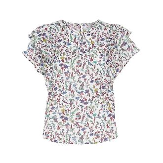 Tommy Hilfiger Blumen R&uuml;schenbluse - - Blouses & Shirts - Damen - Mehrfarbig - 2XS