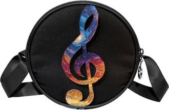 Generic Petit sac &agrave; bandouli&egrave;re Circle pour femme, Galaxy Note - Petit sac &agrave; bandouli&egrave;re avec fermeture &eacute;clair et bretelles r&eacute;glables - Style d&eacute;contract&eacute; - Po