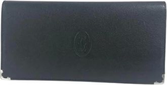 Cartier unisex, Pre-owned, Noir, Taille: ONE Size Portefeuille en cuir Vintage Pre-owned