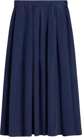 Max Mara Femme, Jupes, Bleu, Taille: 34 FR Wkdformica Pleated Taffeta Skirt