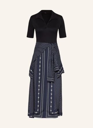 Maje Kleid Im Materialmix blau