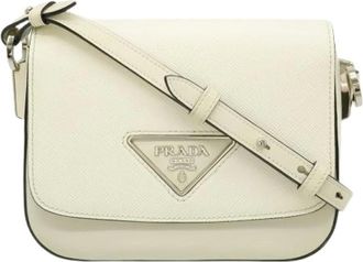 Prada Sac bandouli&egrave;re Saffiano Pre-owned - Femme - Pre-owned - Beige - Taille: ONE Size