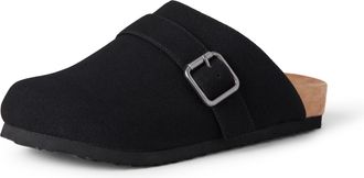 Amazon Essentials Damen Komfort Clogs, Schwarz Optik Wildleder, 37.5 EU