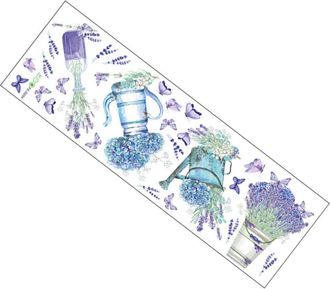 OSALADI Lavendelwanddekor Aufkleber Blumenmusteraufkleber Selbstklebender Wandaufkleber Für Haushalt Und Büro Schlafzimmer Wanddekoration