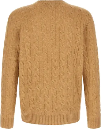 Polo Ralph Lauren Cable-Knit Wool-Cashmere Sweater - Camel