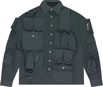 Who Decides War by Ev Bravado veste zippée à poches multiples - Gris