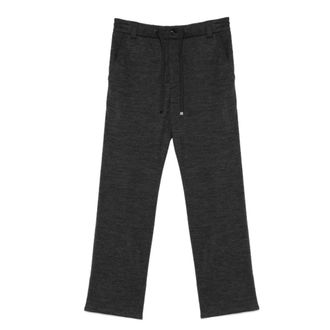 Moncler Strukturierte Wollmischung schmal zulaufende Hose - - Trousers - Herren - Grau - M