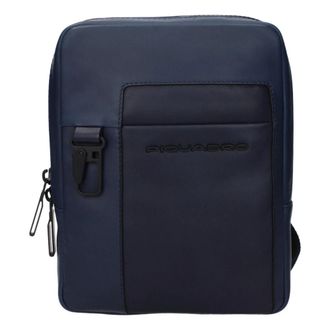 Piquadro Leather Crossbody Bag - - Bags - Herren - Blau - ONE SIZE