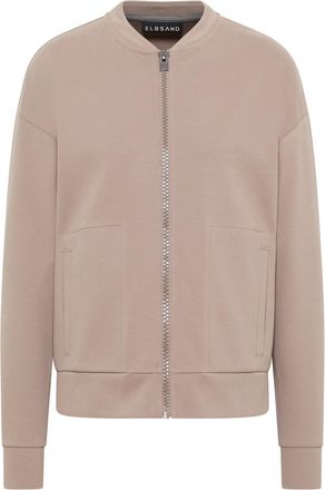 Elbsand Enid Damen Zip Sweatjacke, Blousonkragen, locker geschnitten