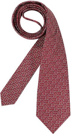 Lanvin Herren Krawatte blau Seide gemustert