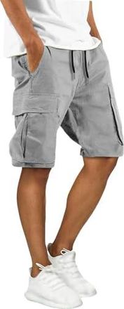 Generic Short de course pour homme - Short cargo d&eacute;t&eacute; pour homme - Short d&eacute;contract&eacute; - Pantalon de course l&eacute;ger - Coupe d&eacute;contract&eacute;e - Pantalon de travail ext