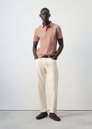 Mango Polo piqu&eacute; slim-fit p&ecirc;che - Homme - XXL - MANGO MAN